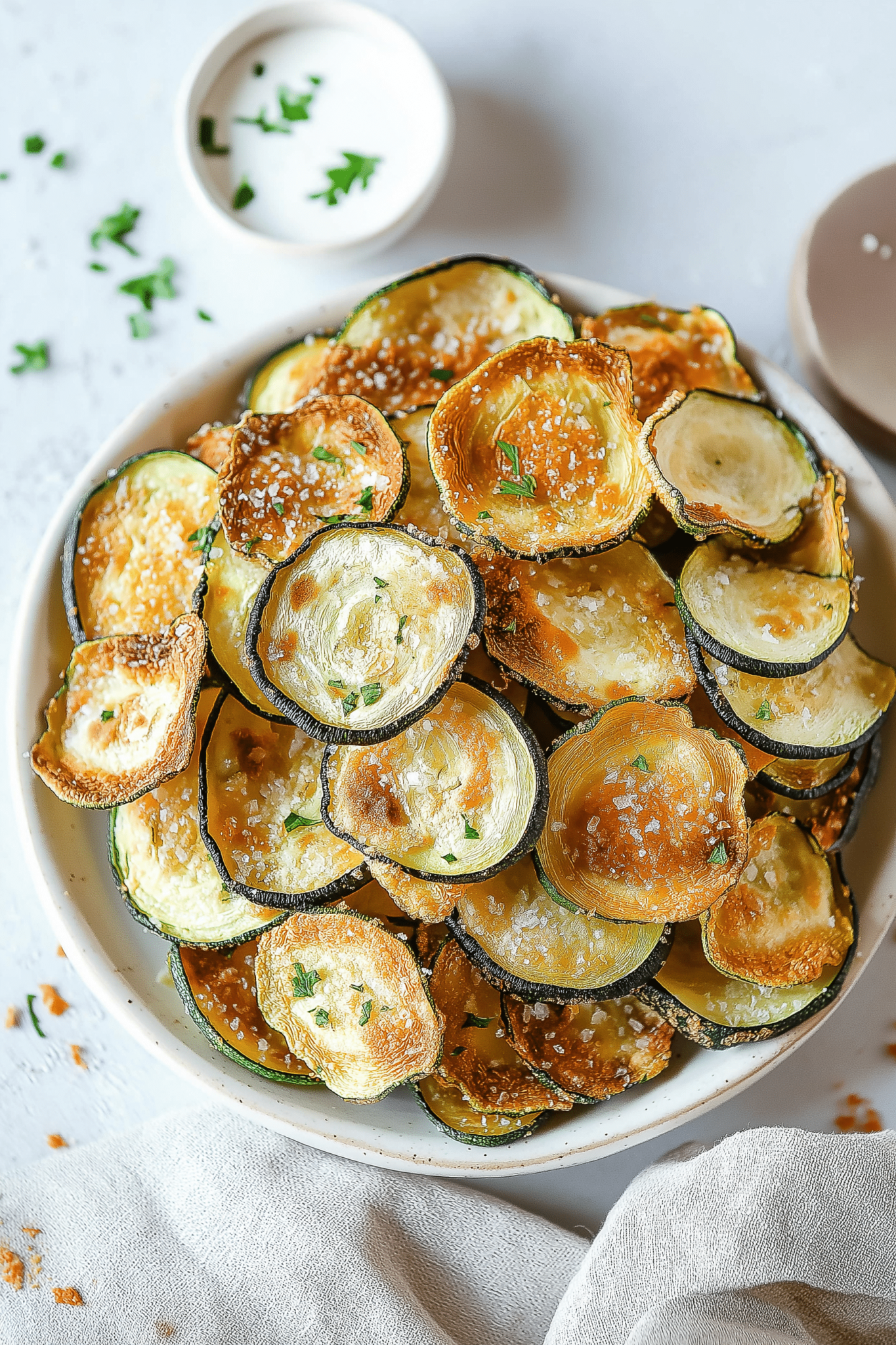 Crispy Baked Zucchini Chips (Healthy And Addictive Snack!) - Recipe ...