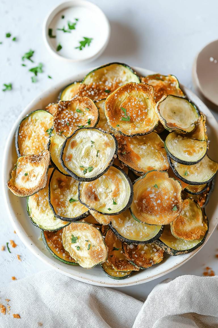 Crispy Baked Zucchini Chips (Healthy And Addictive Snack!) - Recipe ...