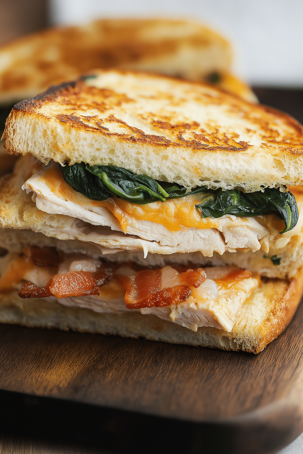 Turkey Melt with Cheddar, Spinach, and Bacon (Irresistibly Gooey and ...