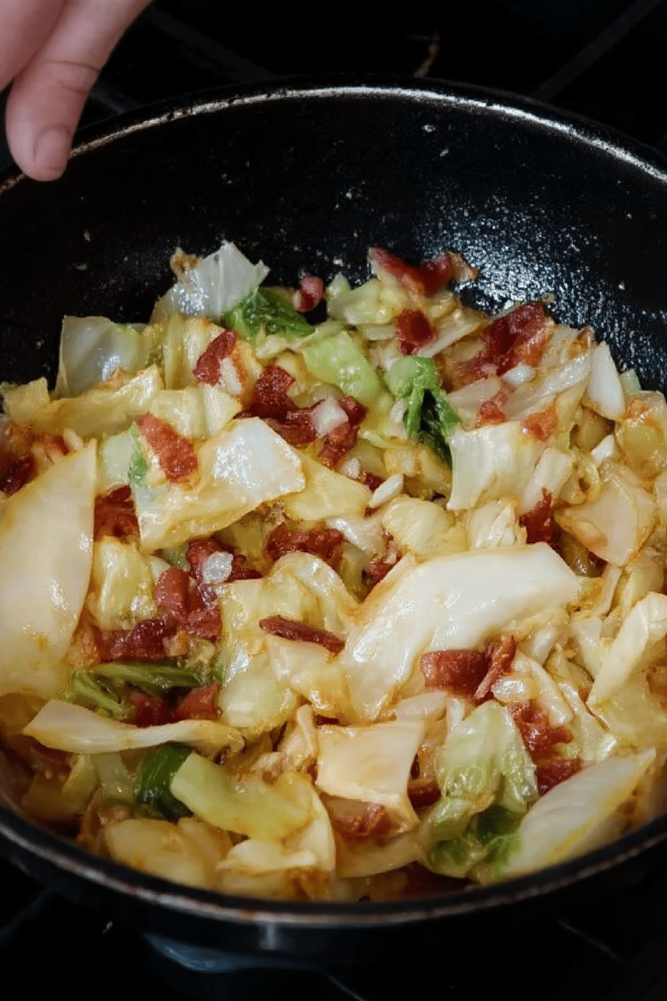 Fried Cabbage with Bacon Onion and Garlic - Recipe Ideas