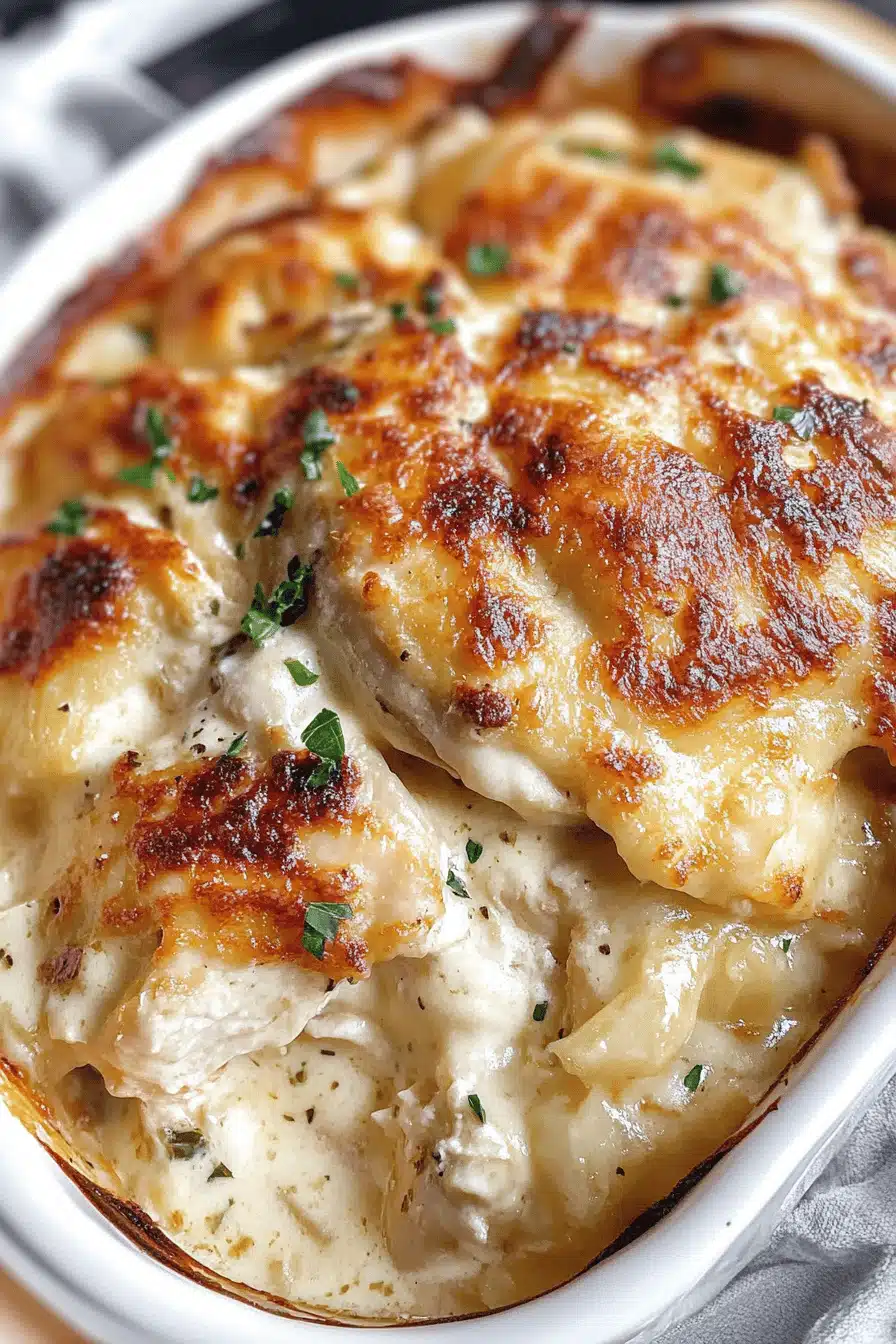Baked Chicken Alfredo