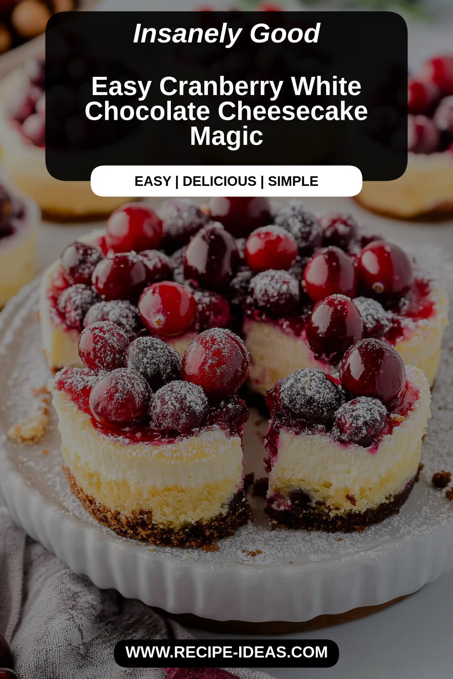 cranberry white chocolate cheesecake
